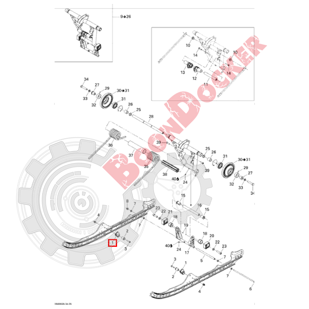SM-04300 Упор пружины задней подвески для снегоходов Ski-Doo 503191183 ...